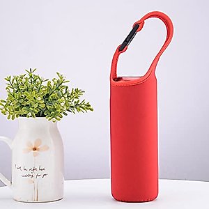 Shusuen Neoprene Glass Water Bottle Sleeve Bottle Cover 16oz - 21oz Insulated Cloth Bottle Protection Case Portable Bottle Cover for Outdoor