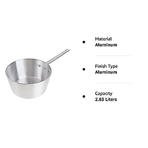 Winware by Winco Winware Professional 3 Quart Aluminum Sauce Pan SaucePanAlu