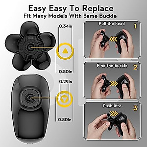 Kibiy Head Shavers Replacement Blades, 6 Blades Head Shaver for Bald Men Replacement, Easy Install Electric Razor Shaver for Model MS-672