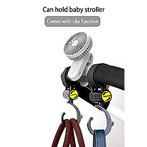 FENGCHUANG USB Powered Clip on Fan,Magnetic Small Desk Fan,Portable Personal Fan with Three Speed Adjustment,Mini Desk Fan Clip Fan for Baby Stroller,Bed,Outdoor