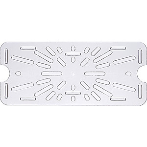 Carlisle FoodService Products Plastic Drain Shelf for 1/3 Size Food Pan Clear (Pack of 6)