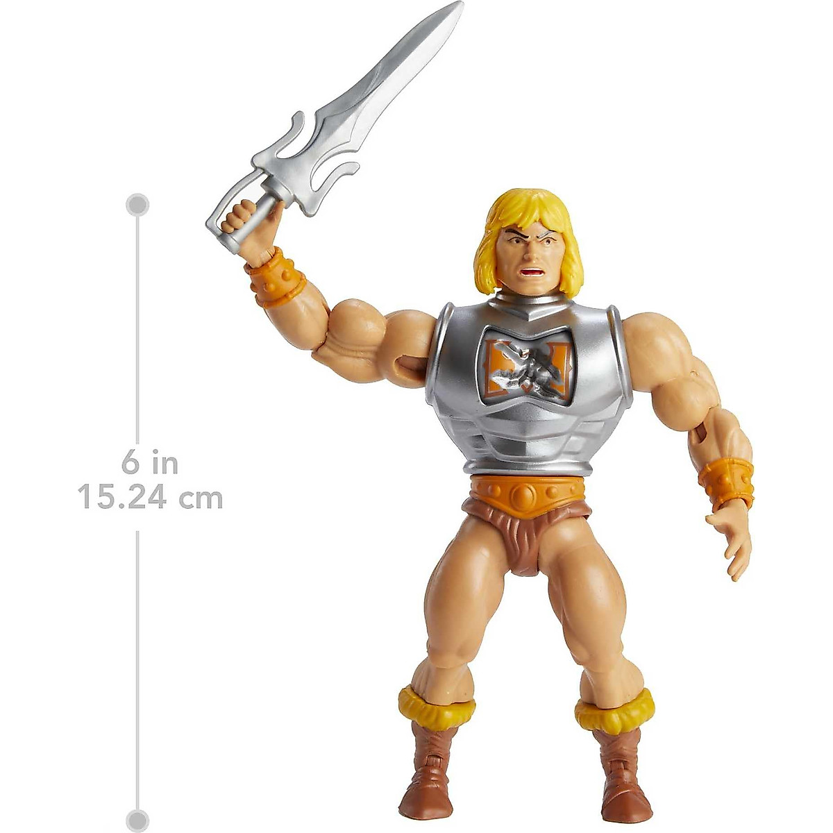 Mattel Masters of the Universe Origins Action Figure & Accessories Set, Battle Armor He-Man 5.5-inch Collectible Toy with Mini-Comic