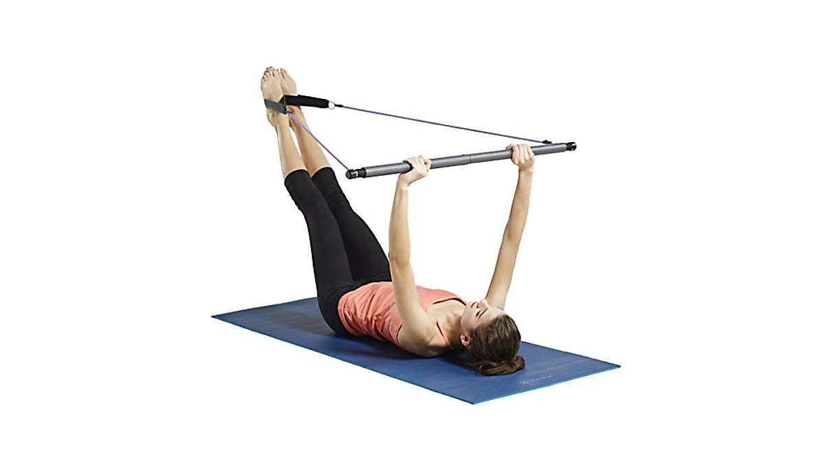 Gaiam Restore Pilates Bar Reformer Kit - Total Body Home Workout
