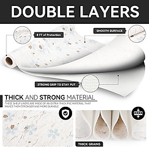 Ray Star Cabinet Liner, 18Inch X 8Feet Waterproof Shelf Liners for Kitchen Cabinets Non-Adhesive Unique Floral Non Slip Grip Liner Easy Clean Pantry Refrigerator Cupboard Drawer