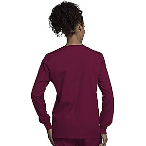 Cherokee Women's Warm Up Scrubs Jacket, Wine, Medium