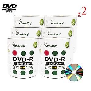 Smart Buy 1200 Pack DVD-r 4.7gb 16x Shiny Silver Blank Data Video Movie Recordable Media Disc, 1200 Disc 1200pk