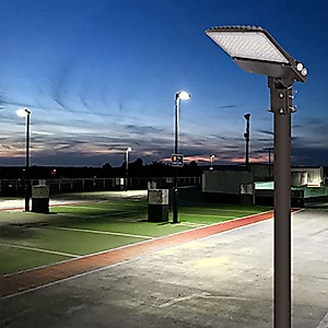 Phenas 50W LED Parking Lot Light, 6500LM (130LM/W) 5000K LED Street Lighting, Adjustable Commercial LED Shoebox Light, Slip Fitter Mount,IP65 Waterproof,100-277V