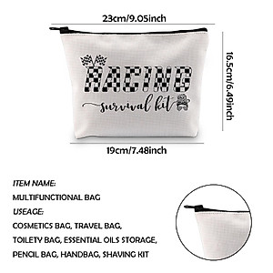 WCGXKO Racing Driver Gift Dirt Track Racing Gift Racing Zipper Pouch Makeup Bag (RACING)