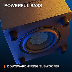 SteelSeries Arena 7 RGB Illuminated 2.1 Gaming Speakers with Powerful Bass, Subwoofer, and Bluetooth - For PC, PlayStation, Mobile