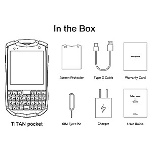 Unihertz Titan Pocket, Small QWERTY Smartphone Android 11 Unlocked NFC Smart Phone (Support T-Mobile & Verizon only)