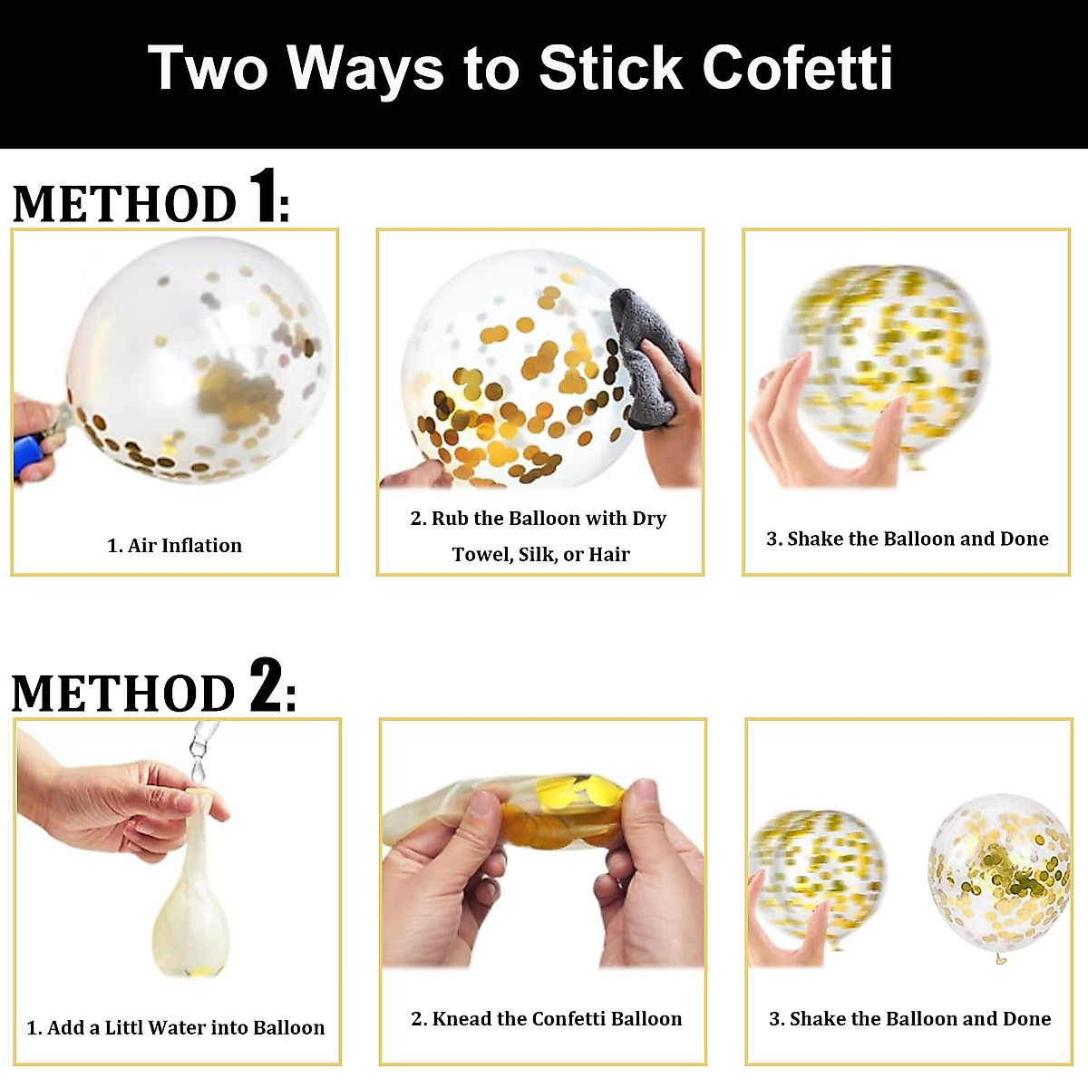 144pcs Black and Gold Balloons Arch Kit, Black Gold Confetti Balloons for Birthday Graduation Retirement anniversary Party Decorations Balloon Garland Kit for New Years Eve Decor