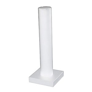 White Leatherette Bracelet, Stretchie, Bangle, Watch Jewelry Display Tower