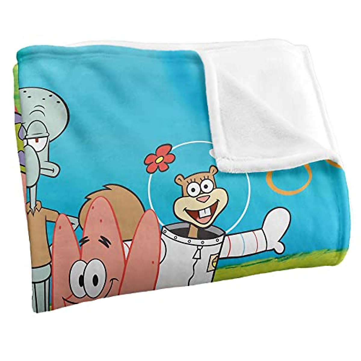 Spongebob Blanket, 36"x58" Spongebob Group Scene Silky Touch Super Soft Throw Blanket