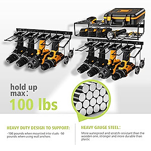 ITurnGlow Garage Power Tool Organizer and Storage, Drill Holder Wall Mount Storage Racks Tool Holder for Cordless Drill, Heavy Duty Floating Tool Shelf ,Perfect for Father's Day Gifts（3 Pack ）