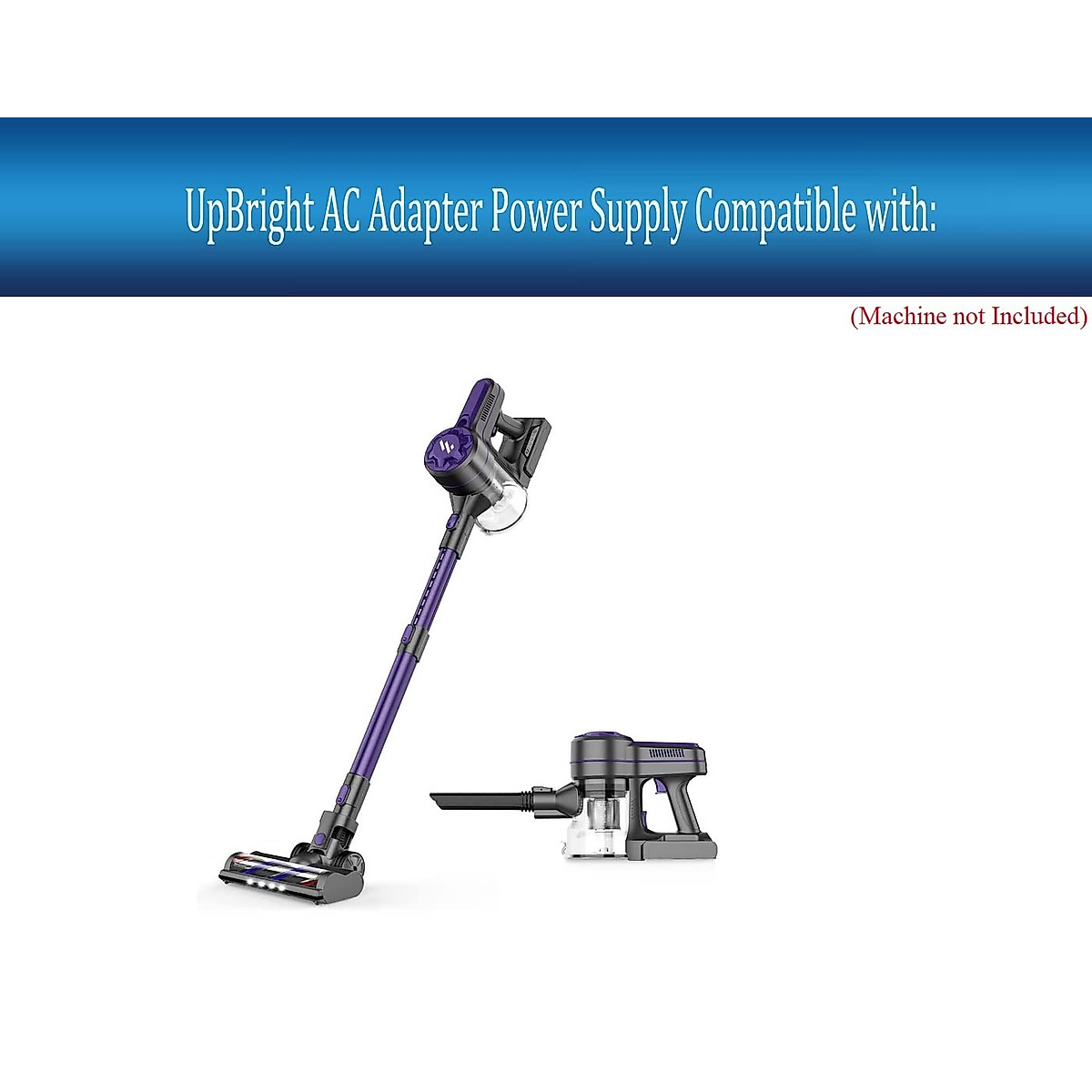 UpBright 26.5V AC/DC Adapter Compatible with Fykee A10 Pro A10PRO K-21B K21-BPro K21B 22.2V 2200mAh 2500mAh Li-ion Battery 250W Cordless Stick Vacuum Cleaner 26V 0.5A 500mA Power Supply Cord Charger