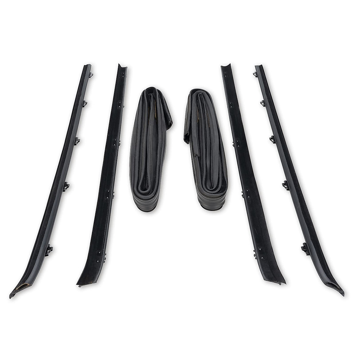 WEILEITE Front Door Window Channel Felt Trim Seal Weather Stripping Kit Compatible with GMC C1500 C2500 C3500 K1500 K2500 K3500 Suburban Jimmy Chevy C10 C20 C30 K5 K10 K20 K30 Blazer Suburban Truck