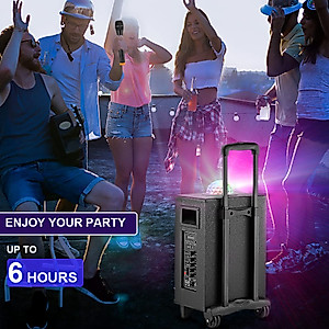 Bluetooth Karaoke Machine for Adults with 2 Wireless Microphones, Portable Karaoke Speaker with Disco Lights, Gifts for Kids, Boys & Girls