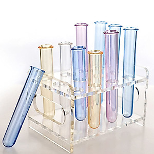 6 Pcs Plastic Test Tubes with Stoppers, 20x120mm, Storage Container for Jewelry Beads Candy Powder Liquid, Random Color
