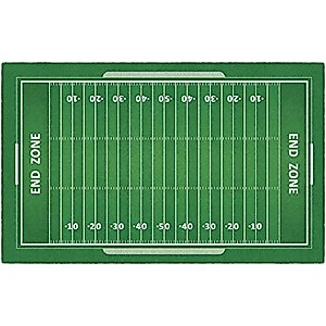 Brumlow MILLS Washable Sports Field Print Indoor or Outdoor Rug for Living Area or Play Room, Bedroom Mat, Patio Carpet or Entryway Rug, 5' x 8', Football