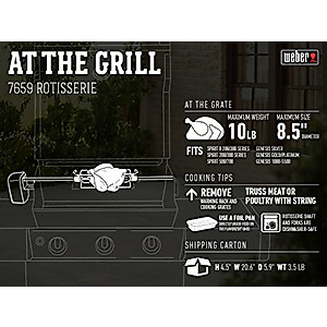 Weber Rotisserie Spirit 200/300/500/700, Genesis Silver/Gold/Plat/1000-5500
