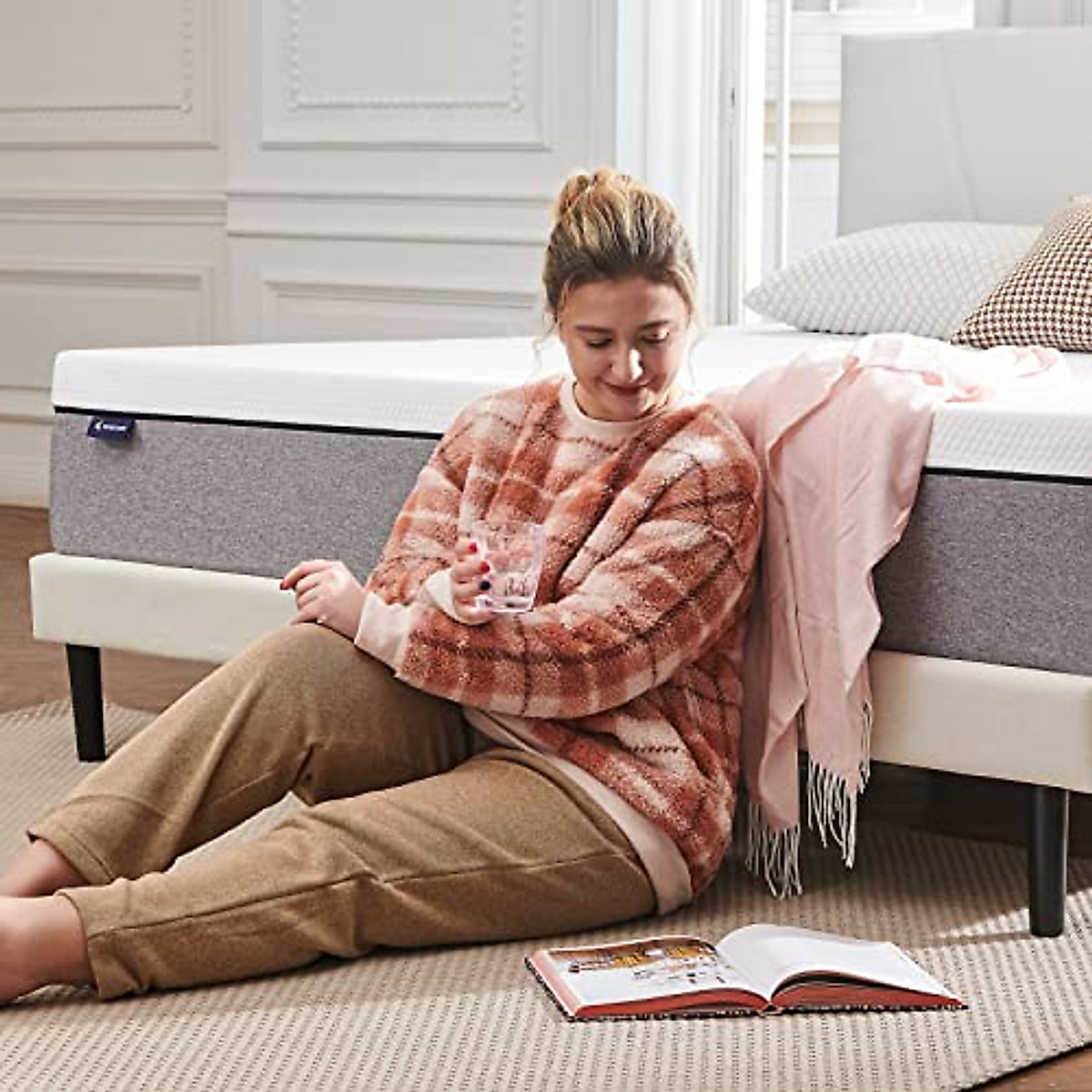 S SECRETLAND Twin Mattress, 8 inch Gel Memory Foam Mattress with Breathable Cover (Mattress Only) Medium Feels-Bed Mattress in a Box