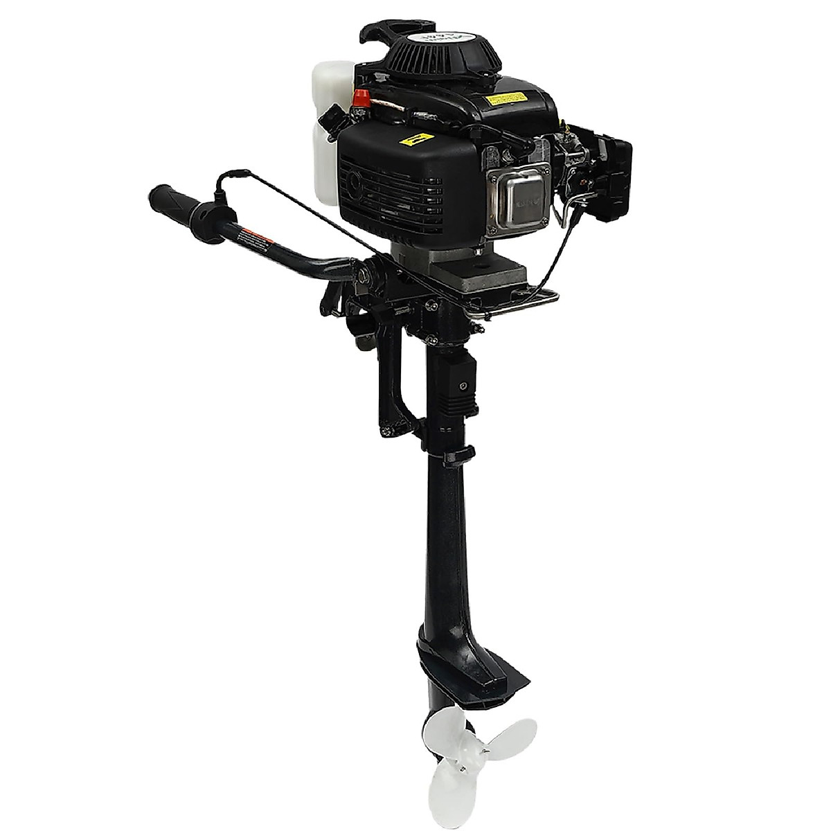 Outboard Motor 4 Stroke 4 Hp, Inflatable Fishing Boat Engine With Air Cooling System, Heavy Duty Boat Engine Outboard Motor With CDI Ignition System (4 Stroke 4 HP Motor)