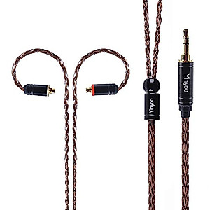 YINYOO MMCX Cable 8 Cores Silver Plated Copper IEM Cable Upgraded Earphones Replacement Cable with mmcx for Shure SE215/SE425/SE535/SE846/AONIC 215/AONIC 3/AONIC4/AONIC5 UE UE900 WESTONE W40/W60/B50