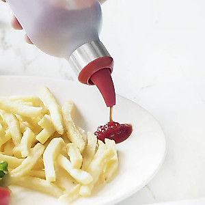 2pcs Mustard Squeeze Bottle Sauce Bottle Condiment Bottle Ketchup