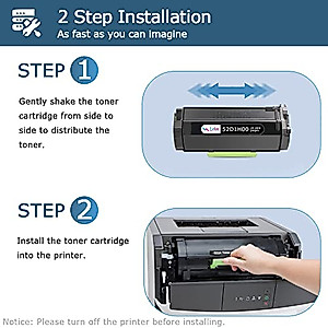 Leize Remanufactured Lexmark 52D1H00 521H Toner Cartridge use for Lexmark MS810 MS811 MS812 MS710 MS711 MS810n MS810dn MS811dn Series Printer (High Yield Black 25,000 Pages,1-Pack)