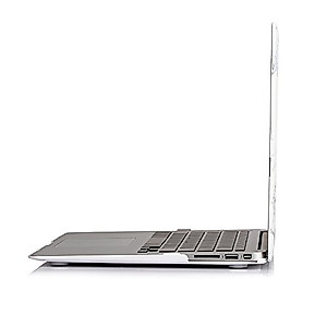 RUBAN Case for MacBook Air 13 Inch (Models: A1369 & A1466, Older Version 2010-2017 Release), Slim Snap On Hard Shell Protective Cover, White Marble