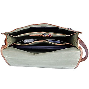 Komal's Passion Leather Vintage Mens 16 Inch Leather Laptop Messenger Pro Satchel Men's Bag