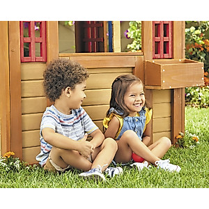 Little Tikes Real Wood Adventures 5-in-1 Game House, Outdoor Wood Game Playhouse for All Kids, Boys and Girls Ages 3+
