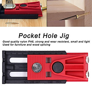 Orenic Woodworking Drill Guide Dowel Jig Kit, Precise Hole Positioning Accessories for Oblique & Pocket Hole Joinery, Self Centering Doweling Jig with Woodworking Angle Hole Locator, Drilling Fixture