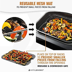 Air Fryer Liner Accessories for Ninja Foodi XL Smart FG551 6-in-1 Indoor Grill, Reusable Heat Resistant Mat for Air Fryer, Ninja Foodi Accessories, Easy Clean Replacement for Parchment Paper