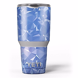 Design Skinz Blue Geometric V16 - Skin Decal Vinyl Wrap Kit Compatible with The Yeti Rambler Cooler Tumbler Cups