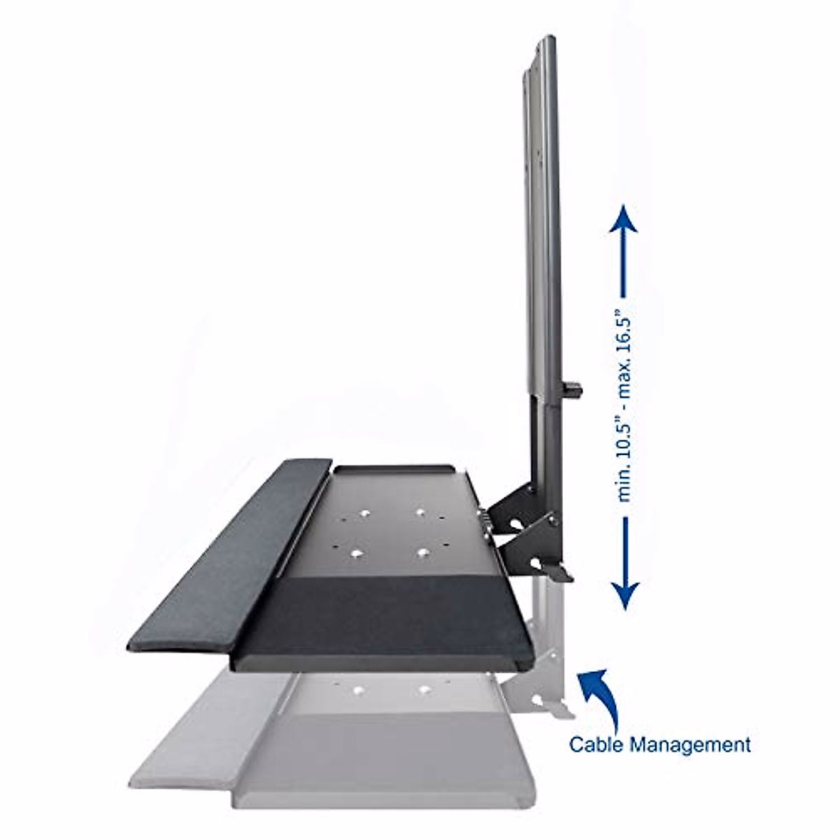 VIVO Computer Keyboard and Mouse Platform Tray, Adjustable VESA Mount Attachment, MOUNT-KB02