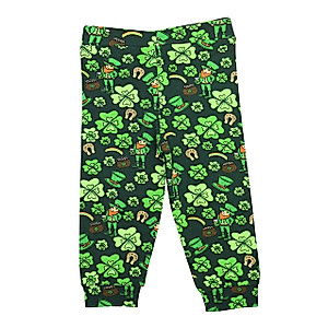 Unique Baby Boys St Patricks Day Lucky Dude Matching Layette Set (6M, Green)