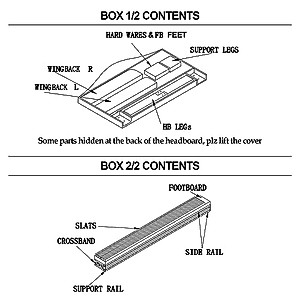 Morden Fort Velvet Bed Frame California King Bed Frame with Headboard Upholstered Wood Platform with 51” Headboard, Heavy Duty Bed Frame with Wood Slat Support, No Box Spring Needed, Beige