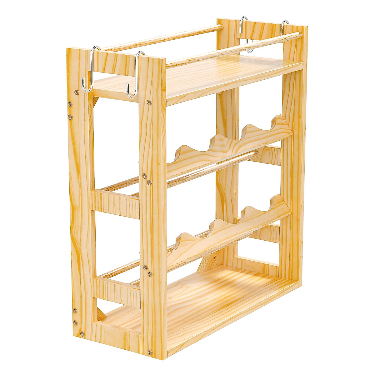 uyoyous Spray Paint or Lube Can Storage Holder Rack 4 Tier 8 Can Wall Mount Spray Can Organizer Wood Shelf Case Organizer for Garage Shop Craft Workroom 15.75In(L) x16.9In(W) x6.7In(H)