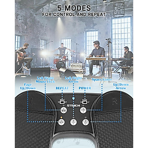 STRICH Wireless Page Turner Pedal for iPad, Rechargeable Music Page Turner Pedal, USB Silent Foot Pedal for Tablets Smartphones iPad Pro Multimedia Platforms PC, SPT-10