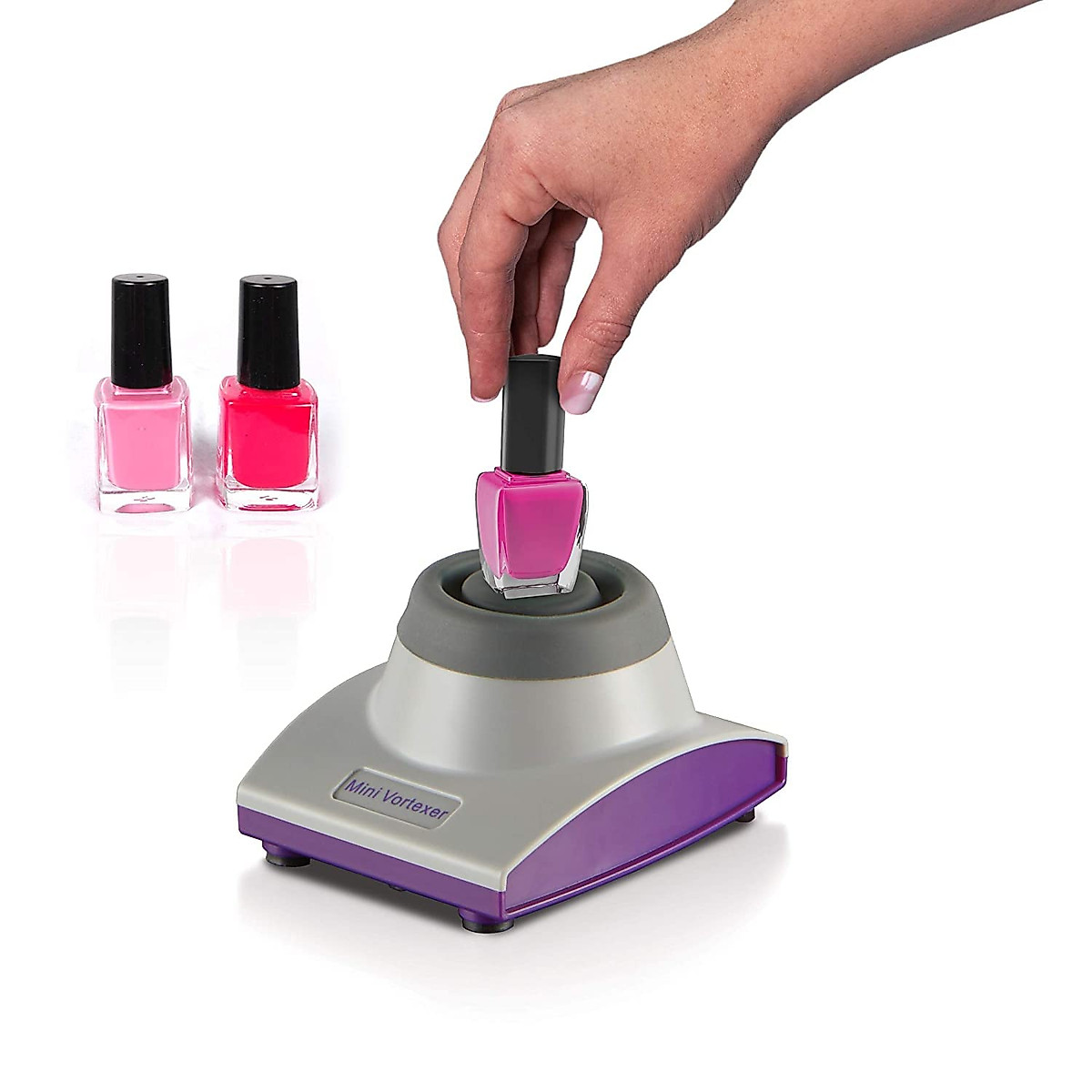 Certified Lab Vortex Mixer with Touch Function, 4500 RPM, Ideal for Tattoo Ink, Gel Polish, Eyelash Adhesives, Acrylic Paints, Test Tubes and Centrifuge Tubes, 5 Year Warranty, Purple/Grey