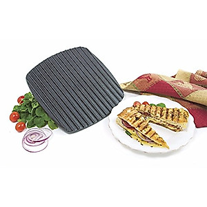 Norpro Italian Panini Sandwich Press And Steak Chicken Grill Cast Iron New 8.5 inch