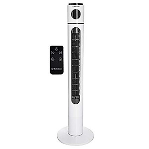 Westinghouse 42'' Tower Fan with Remote and Digital Control Panel - 80° Oscillating Function - with LED Multicolored Display