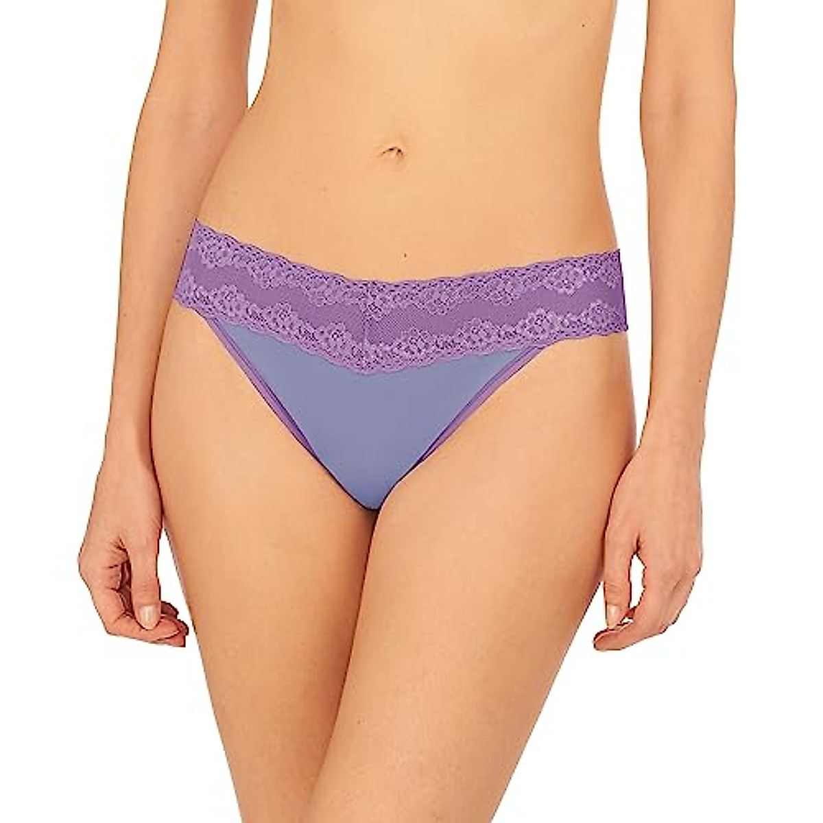Natori Women's Bliss Perfection: O/S Thong, Bluebell/Violette