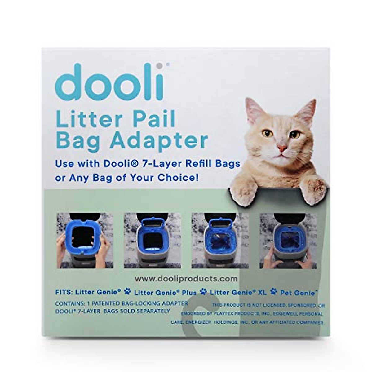 Cat Litter Pail Bag Adapter, Compatible with Litter Genie and LItter Genie Plus