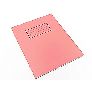 Silvine Exercise Book Plain 75gsm 80 Pages 229x178mm Pink EX112 [Pack of 10], 9x7