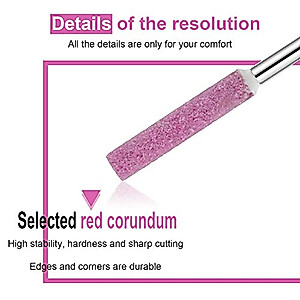 Weewooday 50 Pieces Burr Grinding Stone File with Plastic Storage Box, Polishing Grinding Tool Grinding Bits for Chainsaw Sharpener, 3/16 Inch/ 4.8 mm