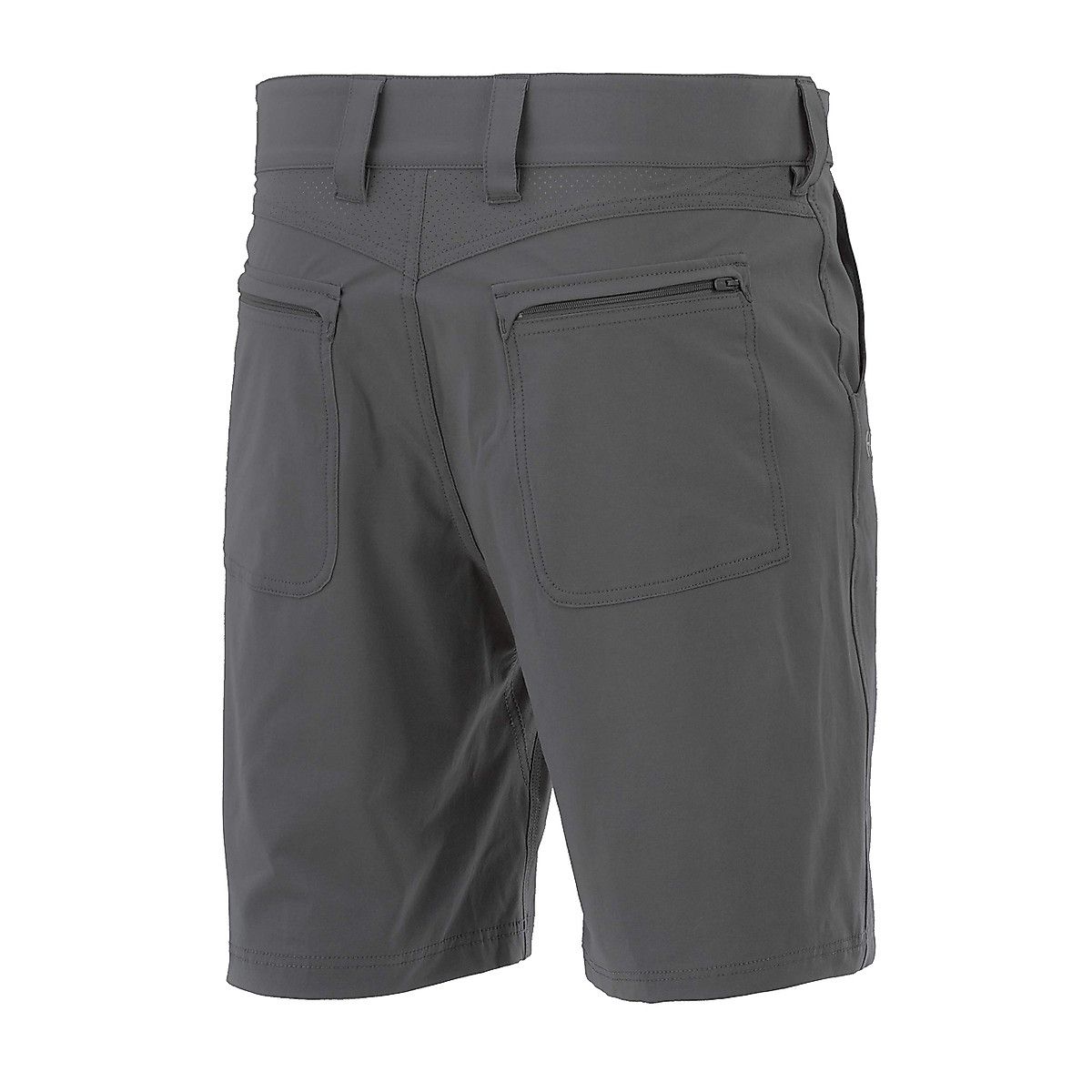 Huk Men's Standard Next Level Quick-Drying Performance Fishing Shorts, Charcoal-10.5", XX-Large
