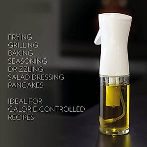Oil Sprayer for Cooking Grilling BBQ Kitchen Tool Every Home Cook Oil Mister Healthier Cooking Experience Refillable Cooking Oil Sprayer Modernist Kitchen Lightweight Premium Oil Jar 200ml