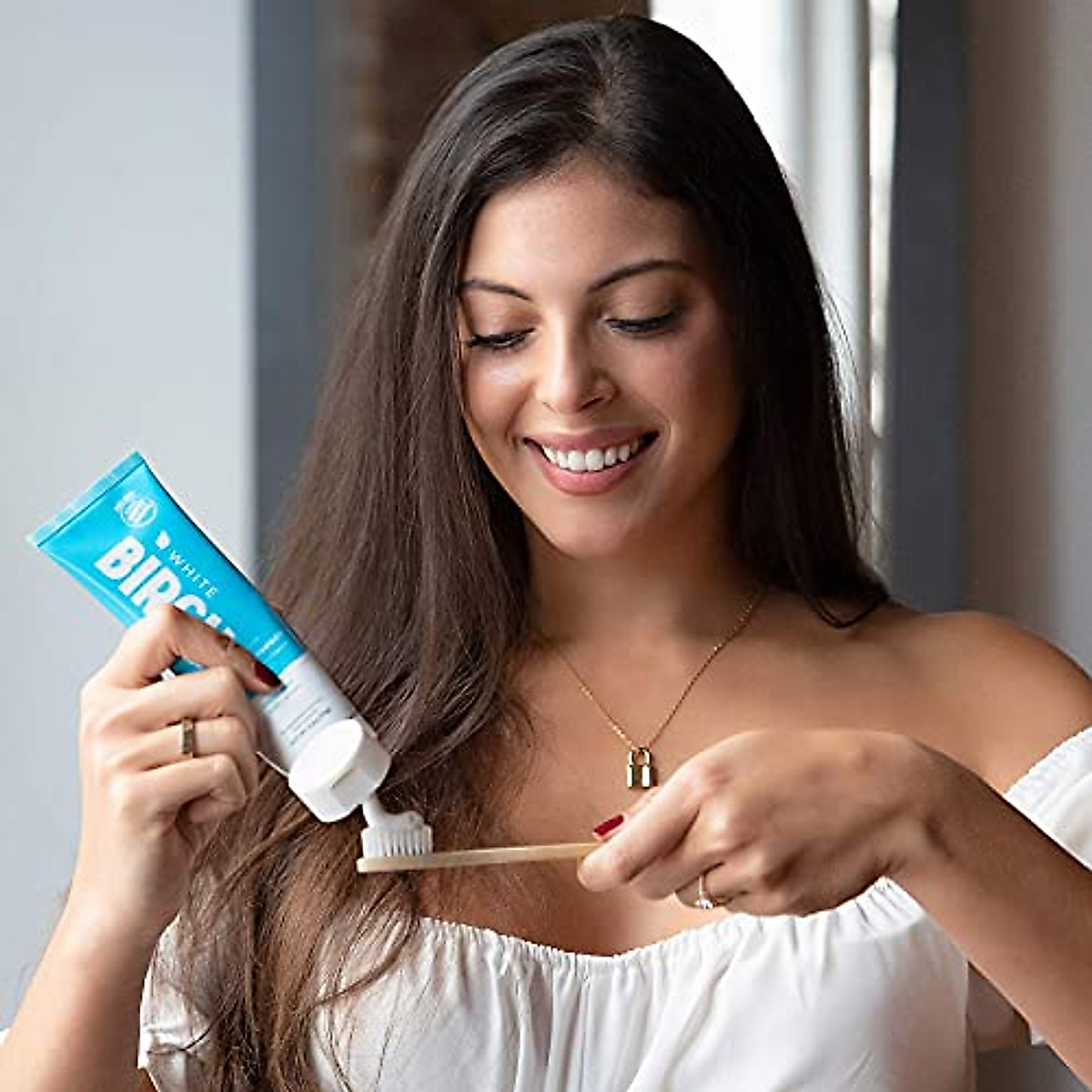 White Birch Activated White Charcoal Whitening Toothpaste- Professional Teeth Whitening Charcoal - Natural & Fluoride Free Oral Care (White Charcoal Toothpaste)